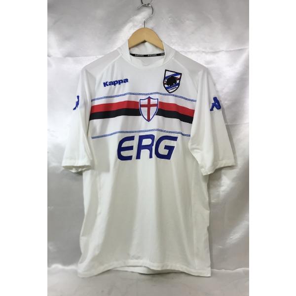 ランク付け  C状態  Kappa カッパ sampdoria サンプドリア アウェイ ユニフォーム サッカーウェア中古品です。通常の使用感があります。表記サイズ  -実寸サイズ  肩幅：-cm身幅：51cm袖丈：-cm着丈：71cm※多少...