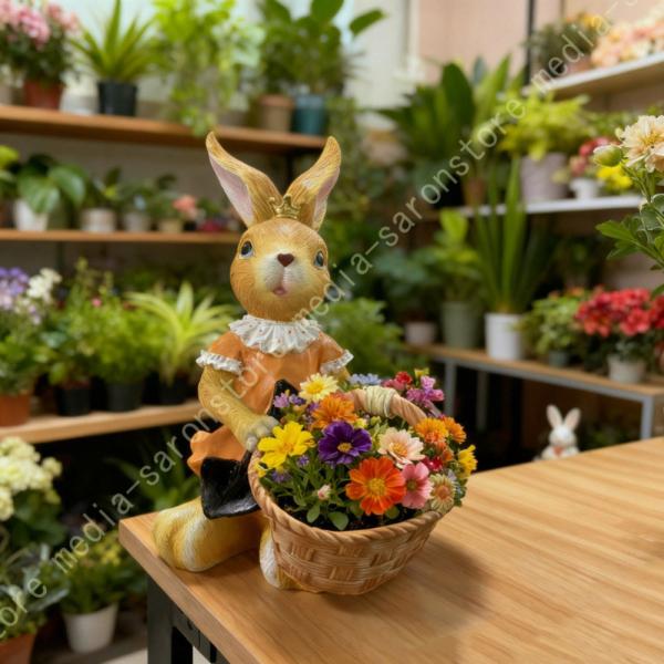 【発売日：2025年12月05日】新鮮でナチュラルなとってもカワイイ置物★「愛らしい室内装飾品」愛らしいウサギ 置物 多肉鉢は、特に多肉植物とサボテンのプランターや植木鉢、ペン立てなどとしてふさわしいです!（植物は商品には含まれません）★「...