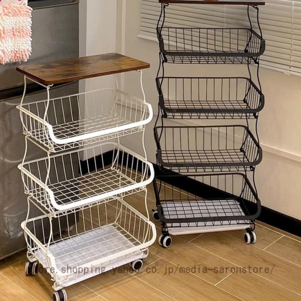 【発売日：2025年09月20日】ポテトオニオンは収納箱ラックを生産します  ローリングホイールと滑り止めの足  ブロック構築のように、バスケットの自由を組み合わせることができます! ローリングユーティリティカートとして車輪付きの高い方を床...