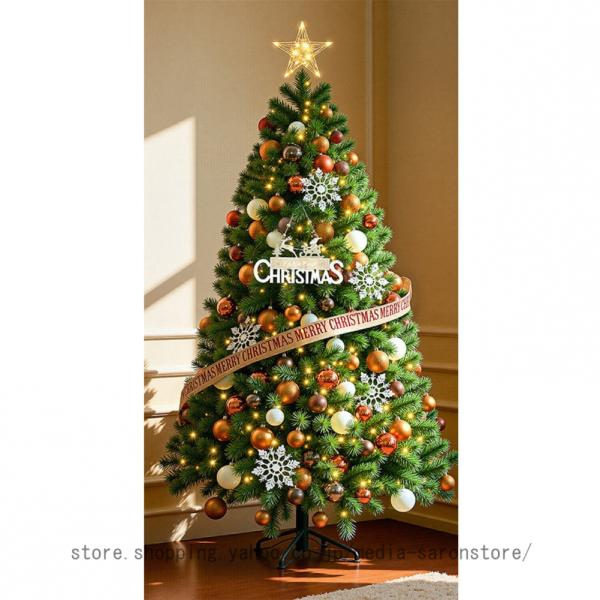 【発売日：2025年11月06日】ご注文前にサイズをご確認ください!ツリー下の装飾品は含まれていません!1. 【オーナメント付きセット】ボールやリボンなどの飾りがセットになっており、初心者でもすぐに飾り付け可能!華やかなデコレーションを簡単...