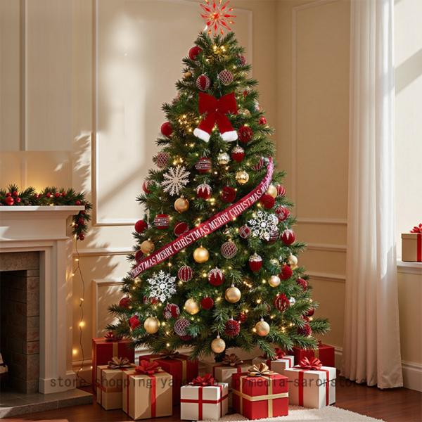 【発売日：2025年11月06日】ご注文前にサイズをご確認ください!ツリー下の装飾品は含まれていません!1. 【オーナメント付きセット】ボールやリボンなどの飾りがセットになっており、初心者でもすぐに飾り付け可能!華やかなデコレーションを簡単...