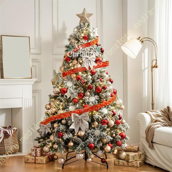 【発売日：2025年10月30日】ご注文前にサイズをご確認ください!1. 【リアルな質感】PEとPVC素材を組み合わせ、枝葉の形や色合いを本物のモミの木のように再現!【加密デザインでボリューム感】枝葉を密に配置した加密タイプで、どの角度から...