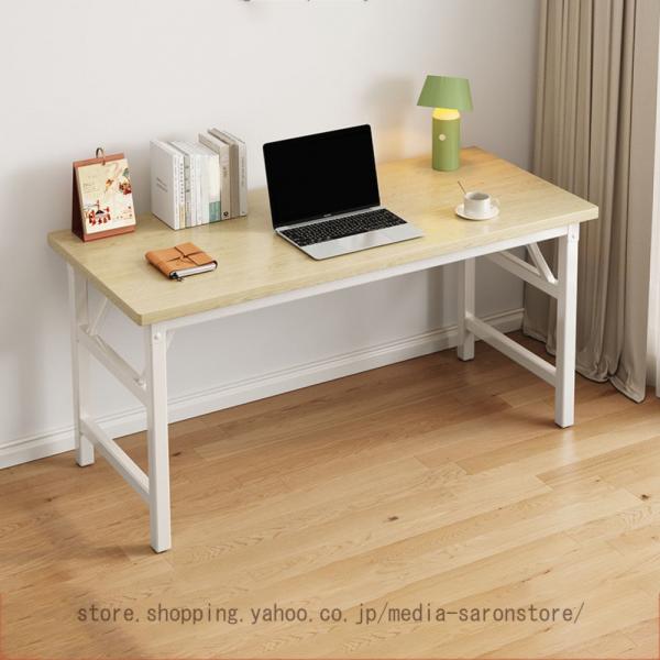 【発売日：2025年10月03日】【サイズ】本体：幅80cm/100cm/120cm×奥行40cm/50cm/60cm×高さ75cm!●使うときだけサッと出せるフレーム折りたたみ式デスク!●パソコン用、ミシン用、宿題用、用途多彩の簡易デスク...