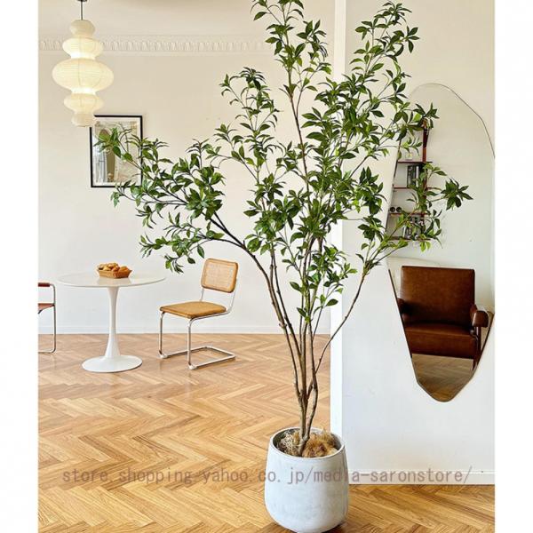 【発売日：2025年12月01日】■人工観葉植物+黒いプラスチックの鉢：120cm/150cm/180cm/210cm!人工観葉植物+編みかご：A120cm/A150cm/A180cm/A210cm!■素材：本体・葉=PE■ フォルムを自由...