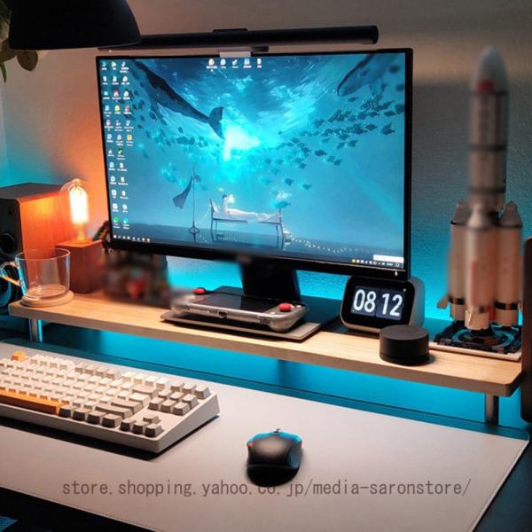 【発売日：2025年10月03日】★【正確な寸法は、ページで写真で確認できます!】55x22cm、65x22cm、75x22cm、85x22cm!★【天然木桐製、軽量、美しい見た目】天然木桐製でおしゃれな卓上パソコン台です!シンプルなデザイ...