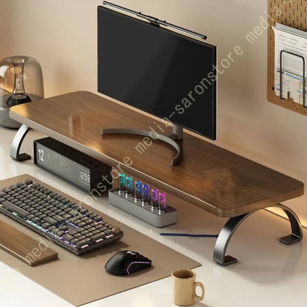 【発売日：2025年12月05日】★【正確な寸法は、ページで写真で確認できます!スタンドとしての機能のみで、他の付属品はない!】★【天然木桐製、軽量、美しい見た目】天然木桐製でおしゃれな卓上パソコン台です!シンプルなデザインと落ち着いた色合...