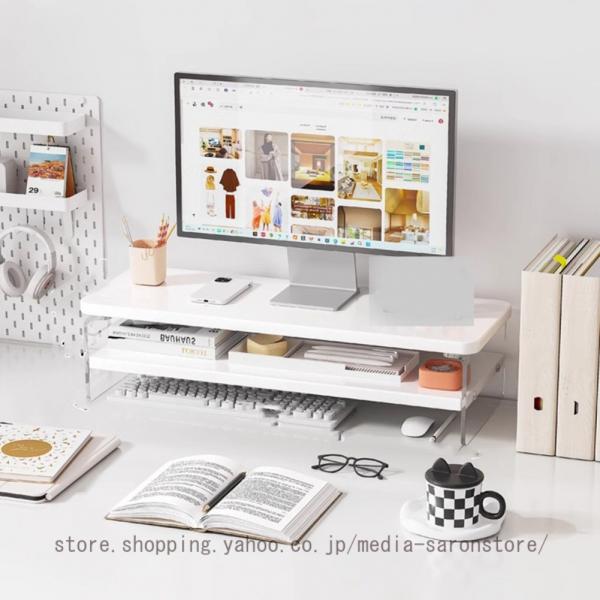 【発売日：2025年09月19日】★【正確な寸法は、ページで写真で確認できます!スタンドとしての機能のみで、他の付属品はない!】【モニター台】シンプルな風格、机上台にモニターを乗せることで画面の位置を上げ見やすくすることができるモニタースタ...