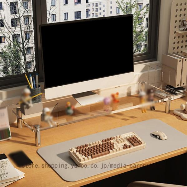 【発売日：2025年10月03日】★【正確な寸法は、ページで写真で確認できます!スタンドとしての機能のみで、他の付属品はない!】【シンプルで美しいモニター台】透明感と耐久性に優れたアクリル素材!どんなインテリアにも馴染む、シンプルなモニター...