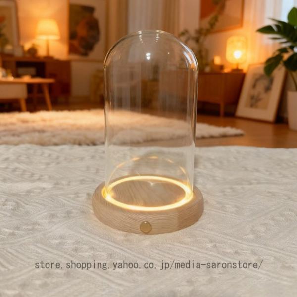 【発売日：2025年10月31日】【外寸法：直径*高!ご購入前にサイズをご確認ください!】【収納ケースのみの販売で!】透明ガラスドームで美しい展示!ガラス素材を採用し、フィギュアや仏像、工芸品などを美しく展示!透明感のあるガラスがインテリア...