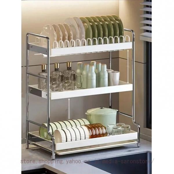 【発売日：2025年11月17日】特徴サイズ：2段*高さ30cm3段*高さ50cmお部屋の雰囲気に合わせて選べるマットカラーのスチールラック!初心者でもスムーズにセットアップできます!食器水切り材質がステンレス鋼なので、研磨と溶接処理を経て...