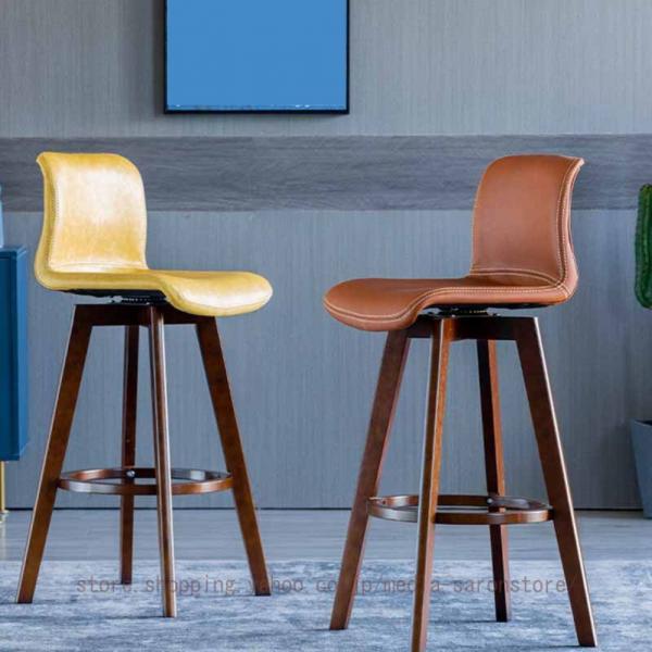 【発売日：2025年10月01日】カウンターチェア 天然木 椅子 ダイニングチェア 背もたれ 足置き付き バーチェア 喫茶店 居酒屋 スツール ダイニング キッチン 『チェア単品』 ●組立品（※お客様の方で組み立てが必要となります）● 座面...