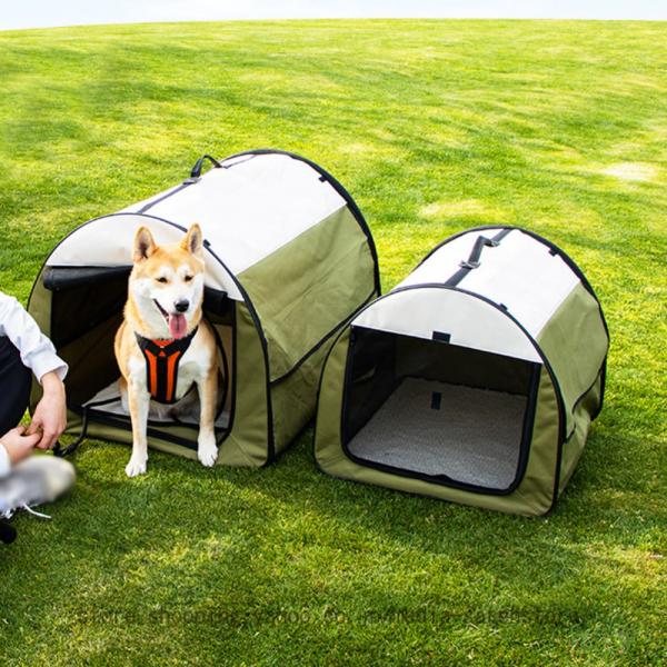 【発売日：2025年09月30日】犬けーじ だけでなく、猫ハウス としても使用できます!折り畳んで、持ち歩き楽々!!扉搭載で出入りも簡単!!また使用していない時に、コンパクトに折りたたんで収納してスペースを節約できます!ファスナー式だから愛...