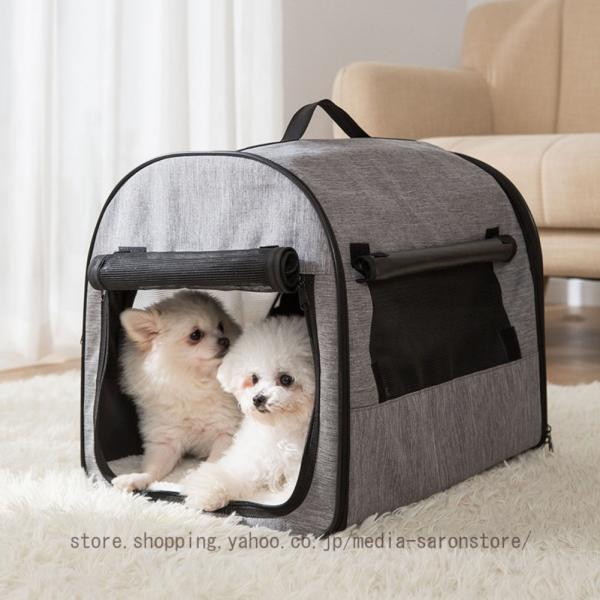 【発売日：2025年09月30日】犬けーじ だけでなく、猫ハウス としても使用できます!折り畳んで、持ち歩き楽々!!扉搭載で出入りも簡単!!また使用していない時に、コンパクトに折りたたんで収納してスペースを節約できます!ファスナー式だから愛...