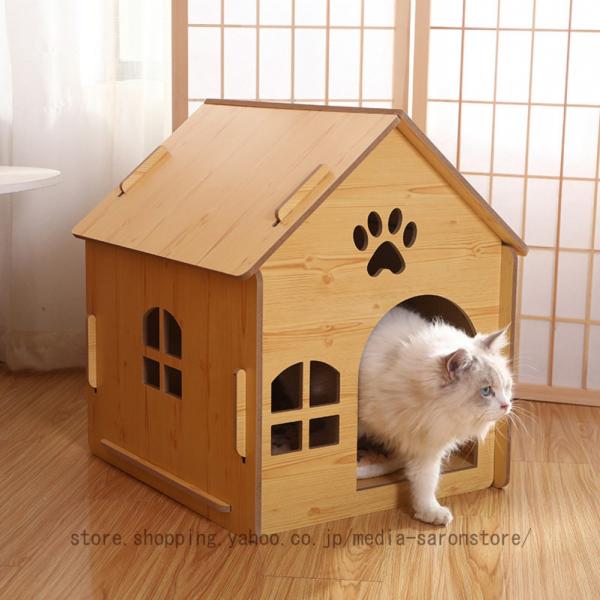 【発売日：2025年11月25日】夏は冷房、冬は防寒対策に!オールシーズン使用可能なペットハウスどんなお部屋に馴染むシンプルなデザインのペットハウス!サイズSサイズ：40*40*44CM（推奨体重3kg以下）M サイズ：44*51*55CM...