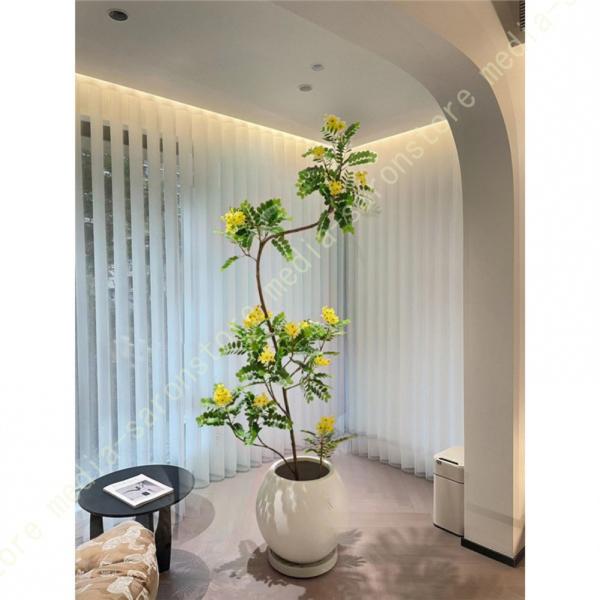 【発売日：2026年01月17日】【高い品質】人工観葉植物は高い品質の鉄線+PU+PVC製を採用しておりますが、一枚ずつの葉が鉢から伸びあがっている姿と表面に浮き出た斑が特徴で、遠くから見たら本物と見間違う程のリアル感です!【美しさは本物】...