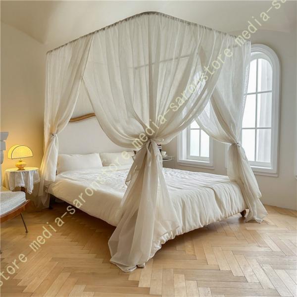 【発売日：2026年01月10日】【高い品質の素材】ポリエステル素材で作られたベッドカーテンは長持ちするように作られています!完璧なメッシュサイズにより、有害な害虫の侵入を防ぎながら、良好な空気の流れを実現します!【デザイン 】 ベッドの上...