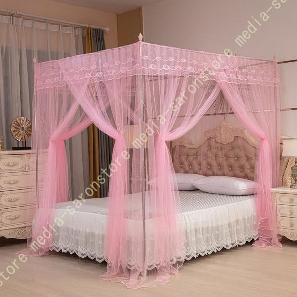 【発売日：2026年01月09日】【丈夫な材質】蚊帳は上質なポリエステル繊維で作られています!臭いがなく、触り心地が良く、洗浄可能で、耐久性があり、通気性が良いです!【頑丈なフレーム】この頑丈なベッドベースは、優れる耐荷重能力を持つ金属フレ...