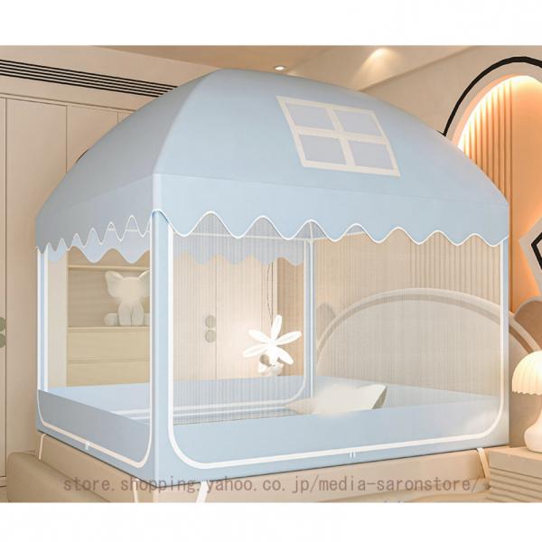 【発売日：2026年01月13日】【高い品質の素材】ポリエステル素材で作られたベッドカーテンは長持ちするように作られています!完璧なメッシュサイズにより、有害な害虫の侵入を防ぎながら、良好な空気の流れを実現します! 【ファスナー式のドアー、...