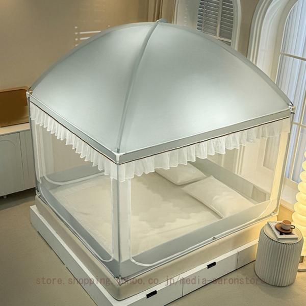 【発売日：2026年01月13日】【高い品質の素材】ポリエステル素材で作られたベッドカーテンは長持ちするように作られています!完璧なメッシュサイズにより、有害な害虫の侵入を防ぎながら、良好な空気の流れを実現します! 【ファスナー式のドアー、...