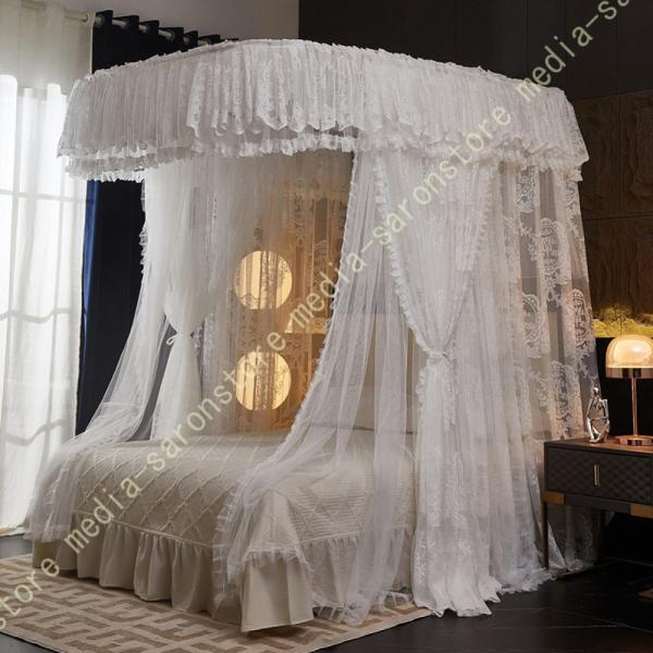 【発売日：2026年01月12日】【高い品質の素材】ポリエステル素材で作られたベッドカーテンは長持ちするように作られています!完璧なメッシュサイズにより、有害な害虫の侵入を防ぎながら、良好な空気の流れを実現します!【デザイン 】 ベッドの上...