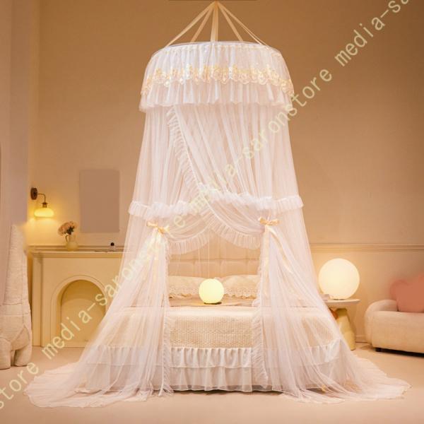 【発売日：2026年01月10日】【高い品質の素材】ポリエステル素材で作られたベッドカーテンは長持ちするように作られています!完璧なメッシュサイズにより、有害な害虫の侵入を防ぎながら、良好な空気の流れを実現します!【蚊よけ】大人も子供も害虫...