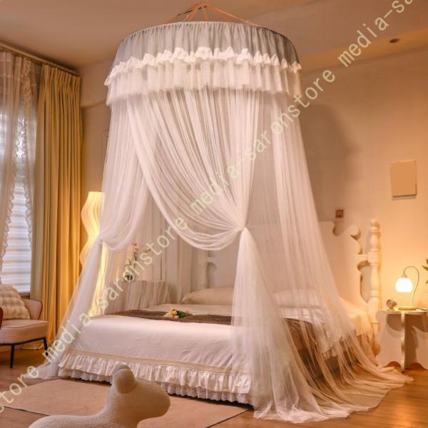 【発売日：2026年01月12日】【高い品質の素材】ポリエステル素材で作られたベッドカーテンは長持ちするように作られています!完璧なメッシュサイズにより、有害な害虫の侵入を防ぎながら、良好な空気の流れを実現します!【蚊よけ】大人も子供も害虫...