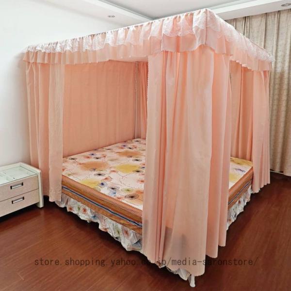【発売日：2026年01月19日】【柔らかい肌に優しい素材】このベッドキャノピーは高い品質のポリエステルで作られており、軽量で柔らかく、通気性があり、手触りが快適です!ベッドキャノピーはまぶしい光を遮断し、日陰で快適な休息環境を提供します!...
