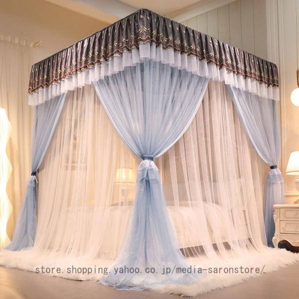 【発売日：2026年01月19日】【高い品質の素材】ポリエステル素材で作られたベッドカーテンは長持ちするように作られています!完璧なメッシュサイズにより、有害な害虫の侵入を防ぎながら、良好な空気の流れを実現します!【デザイン 】 ベッドの上...