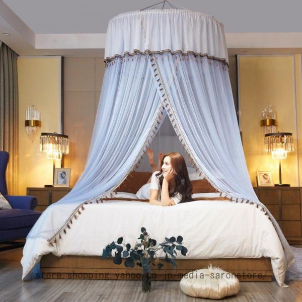 【発売日：2026年01月19日】【製品詳細】サイズ: 上部の直径100cm、高さ270cm、すべてのベッドサイズにフィットします!子供用ベッド、シングルベッドに適しています!【高い品質の素材】ポリエステル素材で作られたベッドカーテンは長持...