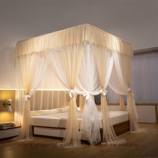 【発売日：2026年01月19日】【高い品質の素材】ポリエステル素材で作られたベッドカーテンは長持ちするように作られています!完璧なメッシュサイズにより、有害な害虫の侵入を防ぎながら、良好な空気の流れを実現します!【洗濯可能でいつでも清潔】...