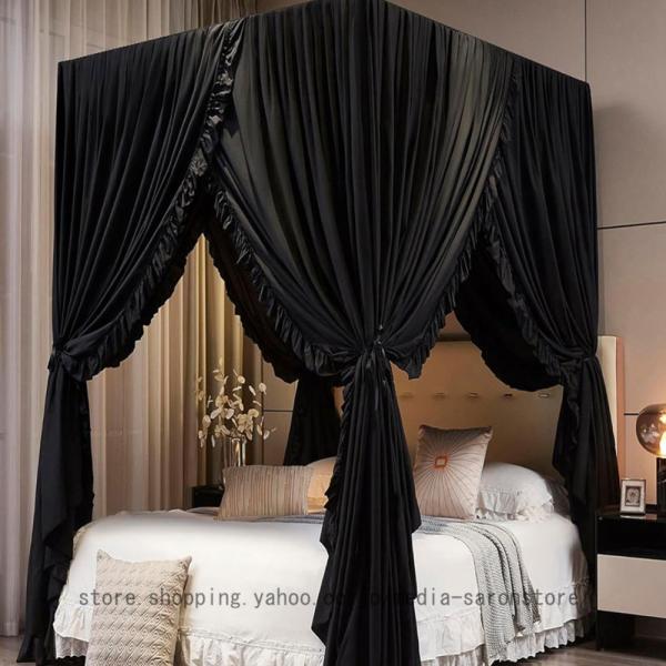 【発売日：2026年01月19日】【柔らかい肌に優しい素材】このベッドキャノピーは高い品質のポリエステルで作られており、軽量で柔らかく、通気性があり、手触りが快適です!ベッドキャノピーはまぶしい光を遮断し、日陰で快適な休息環境を提供します!...