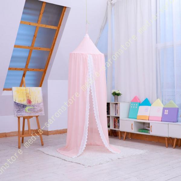 【発売日：2026年01月08日】【商品仕様】上部の直径は60cm、高さは約240cm、裾周りは約260cm（サイズは手動測定のため、1-5cmの誤差が生じる場合があります）【柔らかい肌に優しい素材】このベッドキャノピーは高い品質のポリエス...