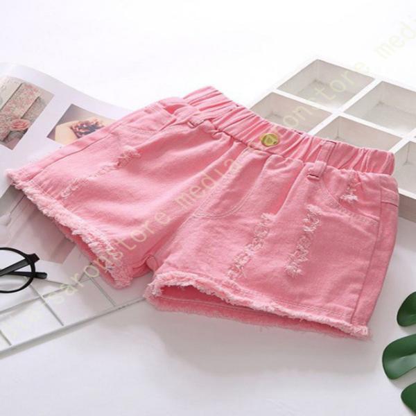 【発売日：2026年04月04日】デニム ショートパンツ 子供服 キッズ パンツ 女の子 ガールズ デニムパンツ 短パン シンプル 無地 ベーシック 通園 通学 カジュアル  夏 春 かわいい 商品内容：ズボン単品　シンプルで着回しのきく1...