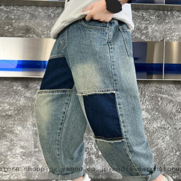 【発売日：2026年01月20日】キッズ ダンス デニム パンツ 衣装 練習着 ジーンズ ズボン ジーパン ワイドパンツ 子供服 男の子 女の子 ヒップホップ キッズダンス衣装 商品内容：ズボン単品デニム生地を使用し、柔らかく快適な手触りと...