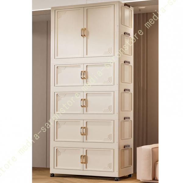 【発売日：2026年01月14日】■高い品質素材＆防塵設計：扉付きワードローブクローゼットで、衣類のほこりをしっかりガード!高耐久PP製で軽量ながら丈夫で、防カビ・防湿加工済み!洋服や布団の収納に最適です!■簡単に組み立て：工具なしで簡単に...