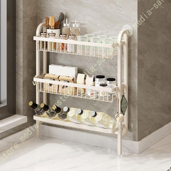 【発売日：2025年11月25日】★【サイズ】：正確な寸法は、このページの写真で確認できます!【安定感や耐荷重もよく】調味料ラック堅固丈夫で、耐荷重に優れて、安定性が一層向上されます! 調味料 収納重さは軽量で、掃除をするときや他の場所に移...