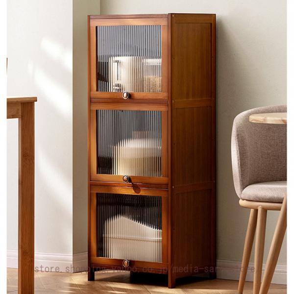 【発売日：2026年01月06日】【機能特長】・頑丈な竹フレームに透明アクリルパネルのフリップドアを採用・閉じたまま中身を確認可能・上開き式ドアは前方スペースを取らず、狭い場所でもスムーズに開閉・実用的な収納力を発揮【利用メリット】・最上段...