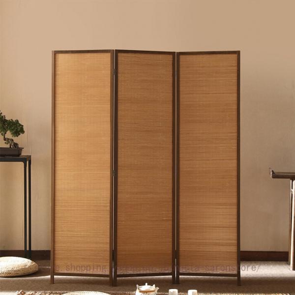 【発売日：2026年01月21日】★「商品サイズ（cm）」：170*50*4=高さ約170×幅約50　　　　 180*50*4=高さ約180×幅約50　　　パネル数：4連 ★「素材」：木と竹編み ★「お部屋に新しい空間を」：限られたお部屋の...