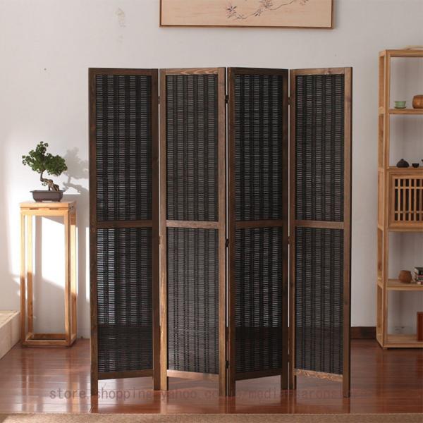 【発売日：2026年01月21日】★「商品サイズ（cm）」：180*40*4=高さ約180×幅約40　　　パネル数：4連 ★「素材」：木と竹編み ★「お部屋に新しい空間を」：限られたお部屋の空間を、シンプルに仕切ってくれるパーテーション! ...