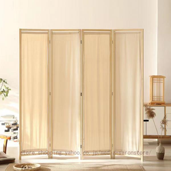 【発売日：2026年01月16日】★「商品サイズ（cm）」： 180*45*4=高さ約180×幅約45    パネル数：4連 ★「素材」：木と布 ★「お部屋に新しい空間を」：限られたお部屋の空間を、シンプルに仕切ってくれるパーテーション! ...