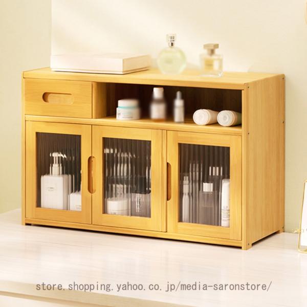 【発売日：2025年10月03日】商品の説明サイズ：A=42*23*39cm!B=42*23*49cm!C=62*23*39cm!D=62*23*49cm!注意：製品は食器棚に限り、他の撮影品は含まれていません!材質：竹+ガラス素材!【収納...