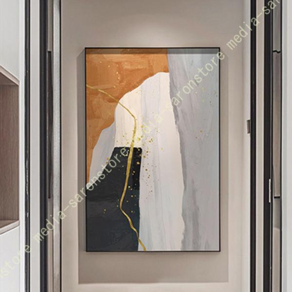 【発売日：2025年11月22日】アートパネル 抽象画 モダン 枠付きの完成品材質：□絵の印刷はインクで印刷され、優しい水性インキは、紫外線に強く、色あせにくい! 色は美しく輝きます、完璧なディテールでクリアで美しいです!□キャンバスは軽く...