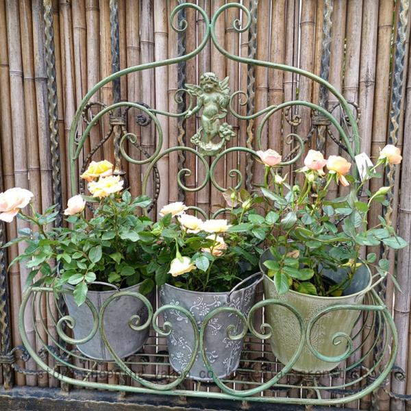 【発売日：2025年09月19日】頑丈なアイアン製でシンプルでおしゃれなデザイン!アンティーク調に加工が施されていて、味のあるナチュラルテイストなデザイン壁に掛けて飾れる寄せ植えで色彩溢れるプランター作りが楽しめる上から架けられるので、アイ...