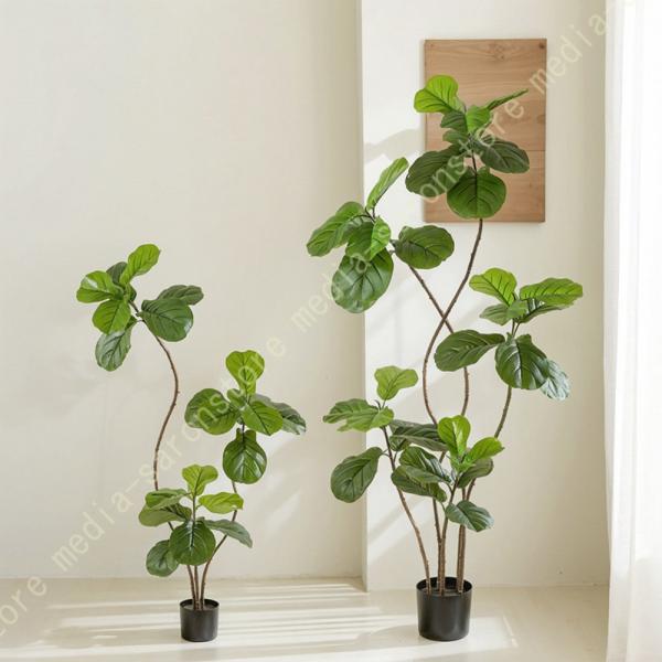 【発売日：2026年03月26日】【梱包内容】植物本体 ＋ 黒いプラスチック製ポット!※画像内の鉢カバーは撮影用ですので付いておりません!【環境保護】人工観葉植物には PE 材質を採用しており、環境にやさしく、何度も使用できるため、長期間に...