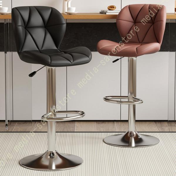 【発売日：2026年04月08日】【商品仕様】商品名: カウンターチェア材質：座面：puレザー、スポンジ脚：金属 F*1：1脚、F*2：同色の2脚セットサイズ：幅約46cm奥行約35cm高さ約88-108cm（ご注意：実寸サイズを測っている...