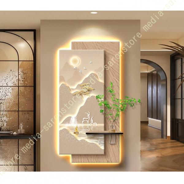 【発売日：2025年12月22日】立体アート+透明花瓶+収納ラック!1、ご購入前にサイズをご確認ください!2、お届け後、ご自身で組み立てていただくのに、壁へのダメージが少ない目隠しピンがお勧めです!3、製品には 置物とライト が付属していな...