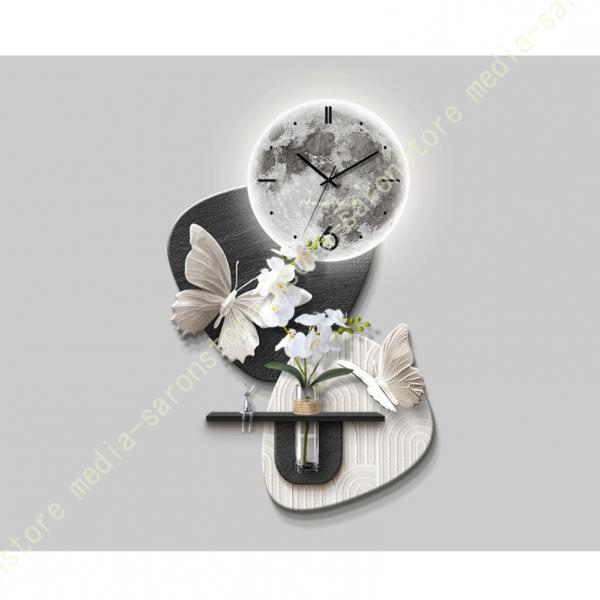 【発売日：2025年12月22日】立体アート+透明花瓶+収納ラック!1、ご購入前にサイズをご確認ください!2、お届け後、ご自身で組み立てていただくのに、壁へのダメージが少ない目隠しピンがお勧めです!3、製品には 置物とライト が付属していな...