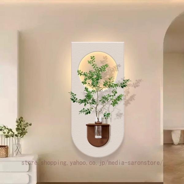 【発売日：2025年11月05日】立体アート+透明花瓶+収納ラック!【お届け後、ご自身で組み立てていただく必要がございます!壁へのダメージが少ない目隠しピンがお勧めです!】【侘寂風×立体抽象デザイン】自然と静けさを感じる侘寂風スタイルに、抽...