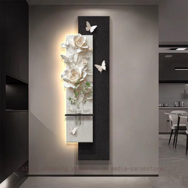 【発売日：2025年11月17日】立体アート+透明花瓶+収納ラック!1、ご購入前にサイズをご確認ください!2、お届け後、ご自身で組み立てていただくのに、壁へのダメージが少ない目隠しピンがお勧めです!3、製品には 置物とライト が付属していな...