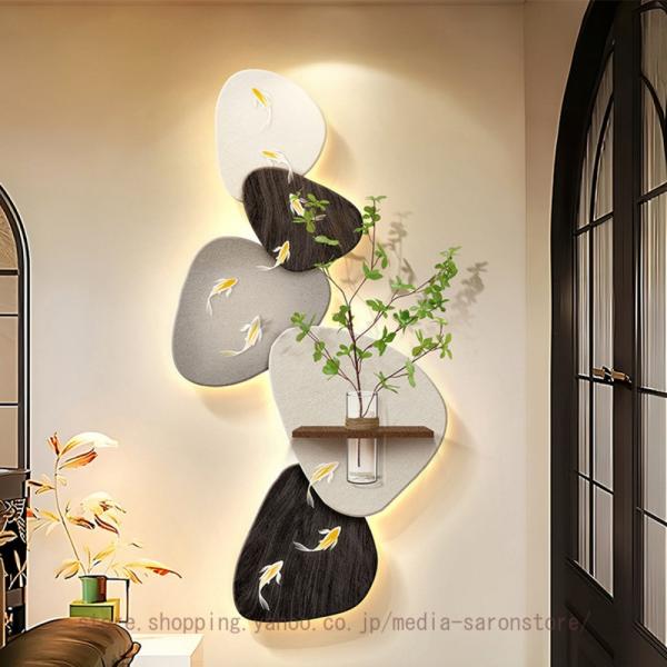 【発売日：2025年11月17日】立体アート+透明花瓶+収納ラック!1、ご購入前にサイズをご確認ください!2、お届け後、ご自身で組み立てていただくのに、壁へのダメージが少ない目隠しピンがお勧めです!3、製品には 置物とライト が付属していな...